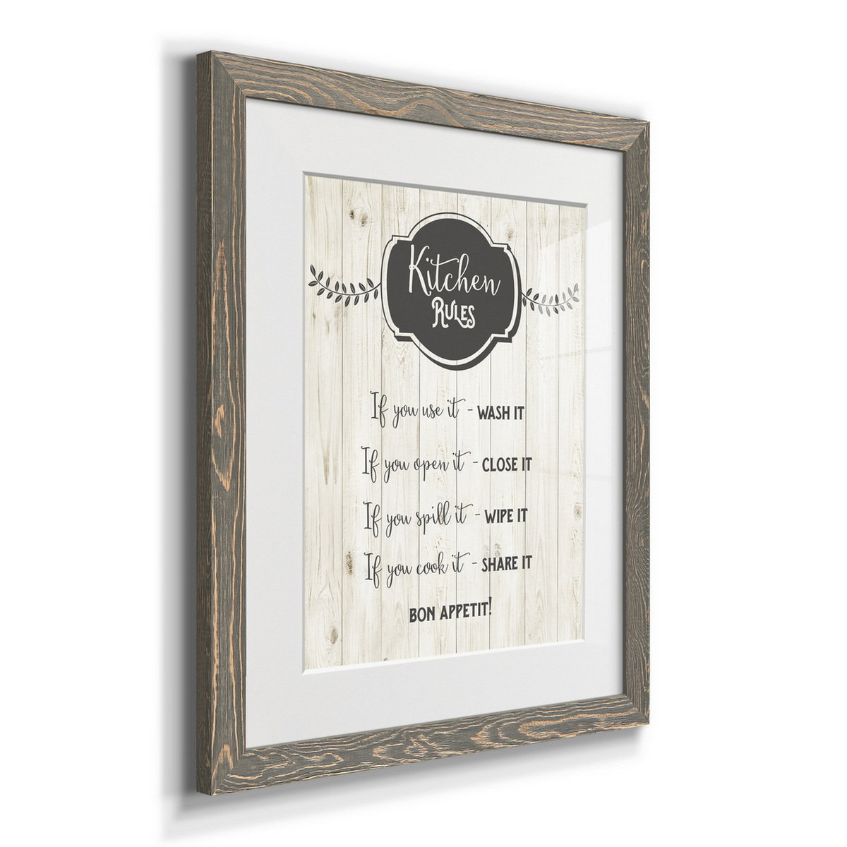 Gracie Oaks Kitchen Rules - Picture Frame Textual Art Print on Paper | Wayfair